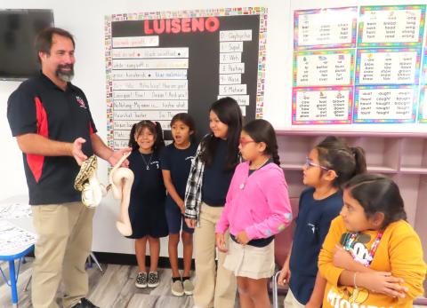St. Jude Mission School students learn about snakes | Soboba Band of ...
